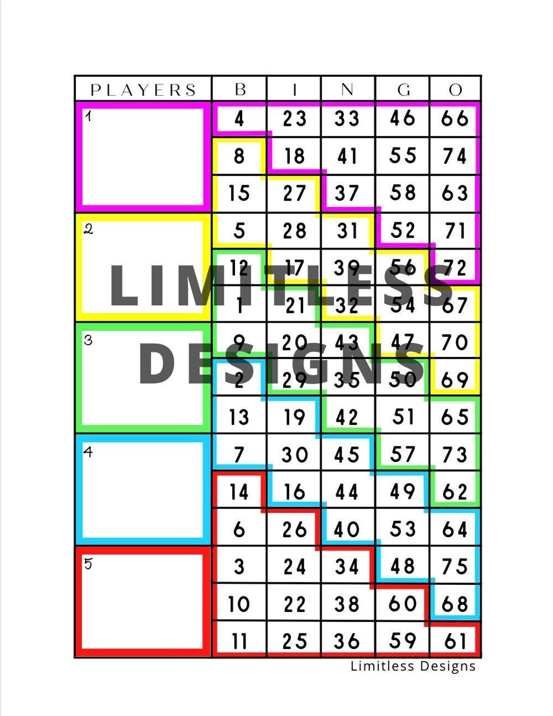 Zig Zag Bingo Blocks (2 Mixed & Straight) - Etsy