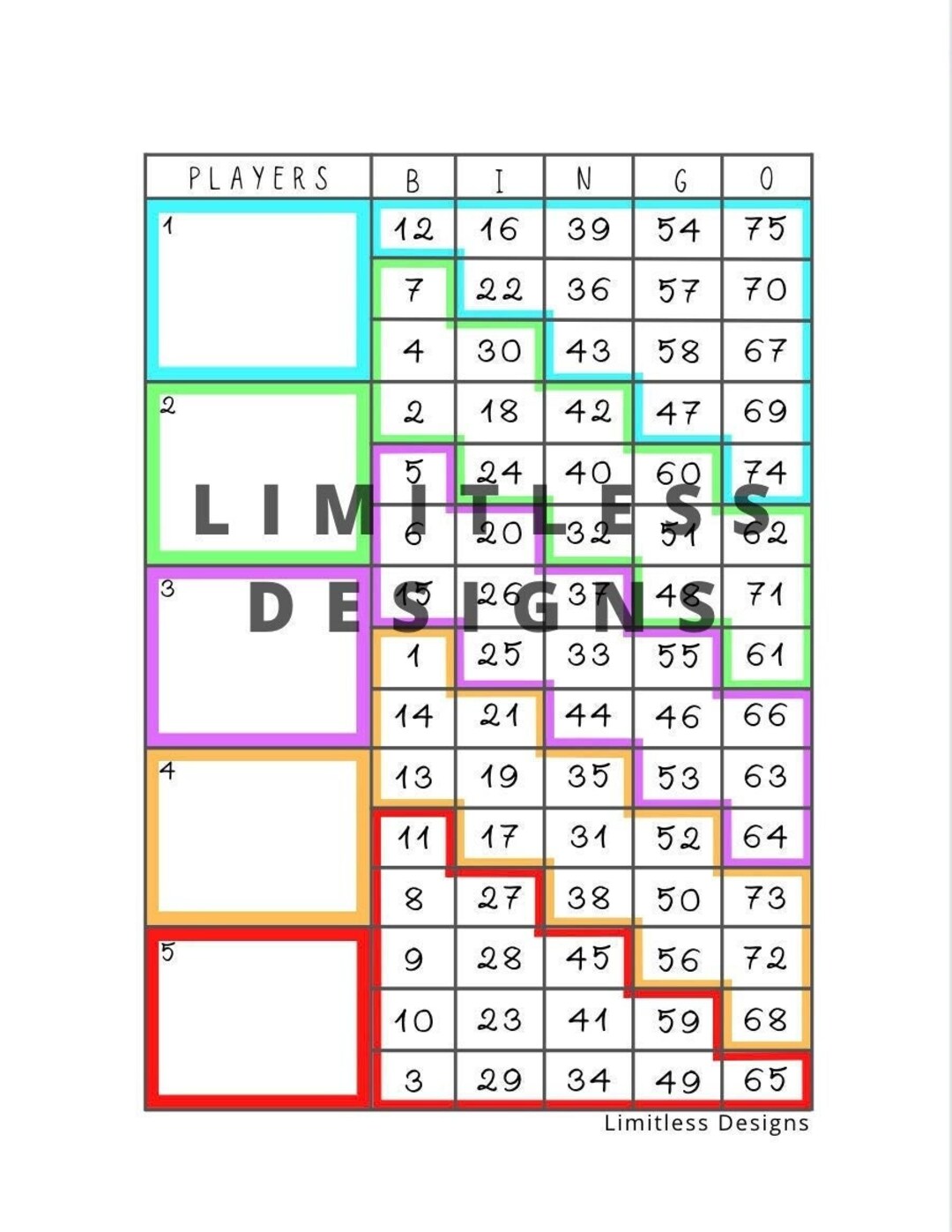 Tetris Bingo Blocks (2 Mixed & Straight) - Etsy