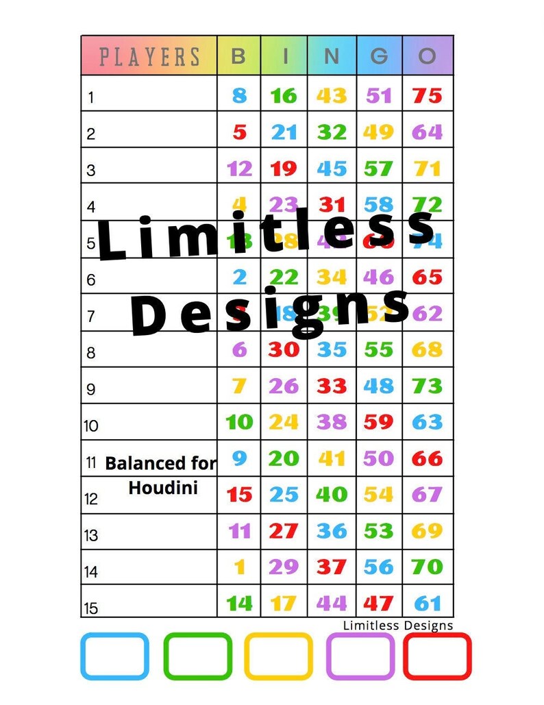 Rainbow Bingo Board (mixed Only) - Etsy
