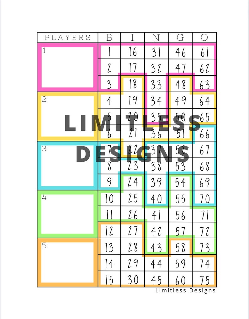 Tetris Bingo Blocks (2 Mixed & Straight) - Etsy