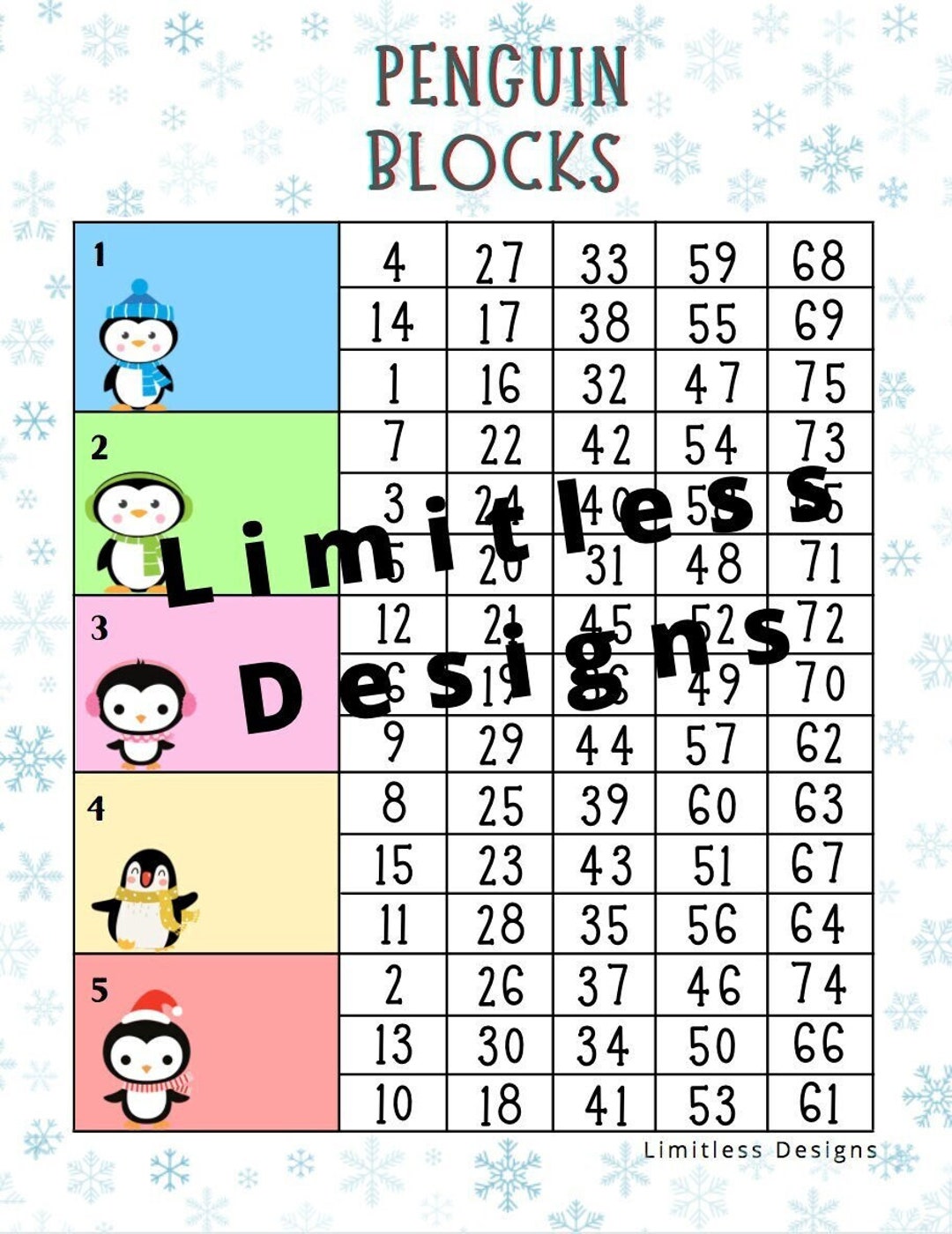 Penguin Blocks - Etsy