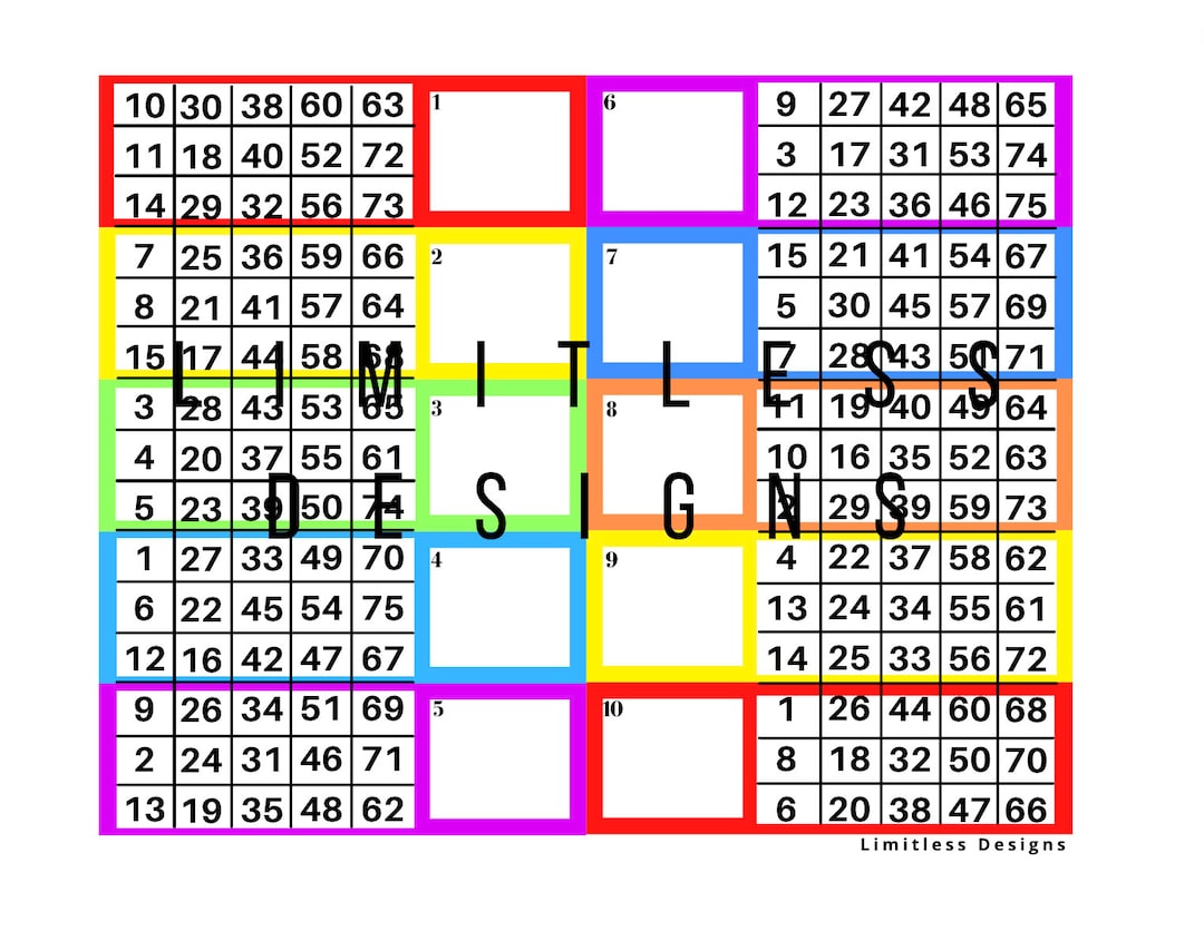 Mega Blocks Rainbow Bingo Blocks - Etsy