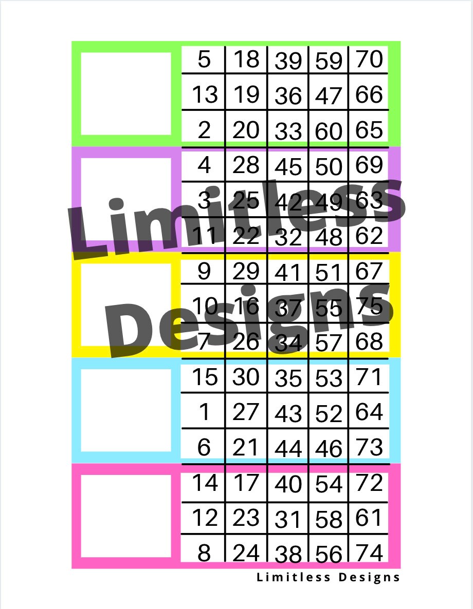 4 Mixed Bingo Blocks - Etsy