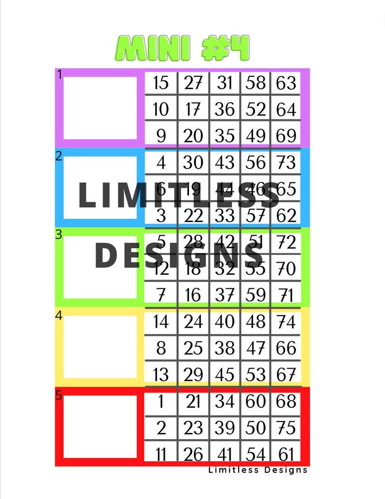 Mini 4 Bingo Block (mixed Only) - Etsy