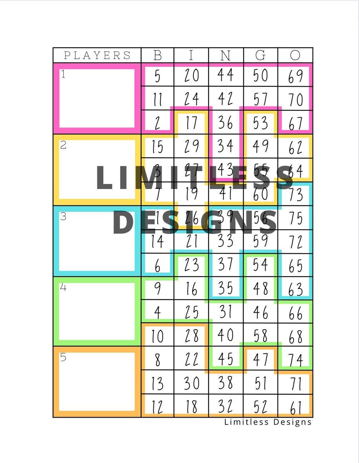 Tetris Bingo Blocks (2 Mixed & Straight) - Etsy