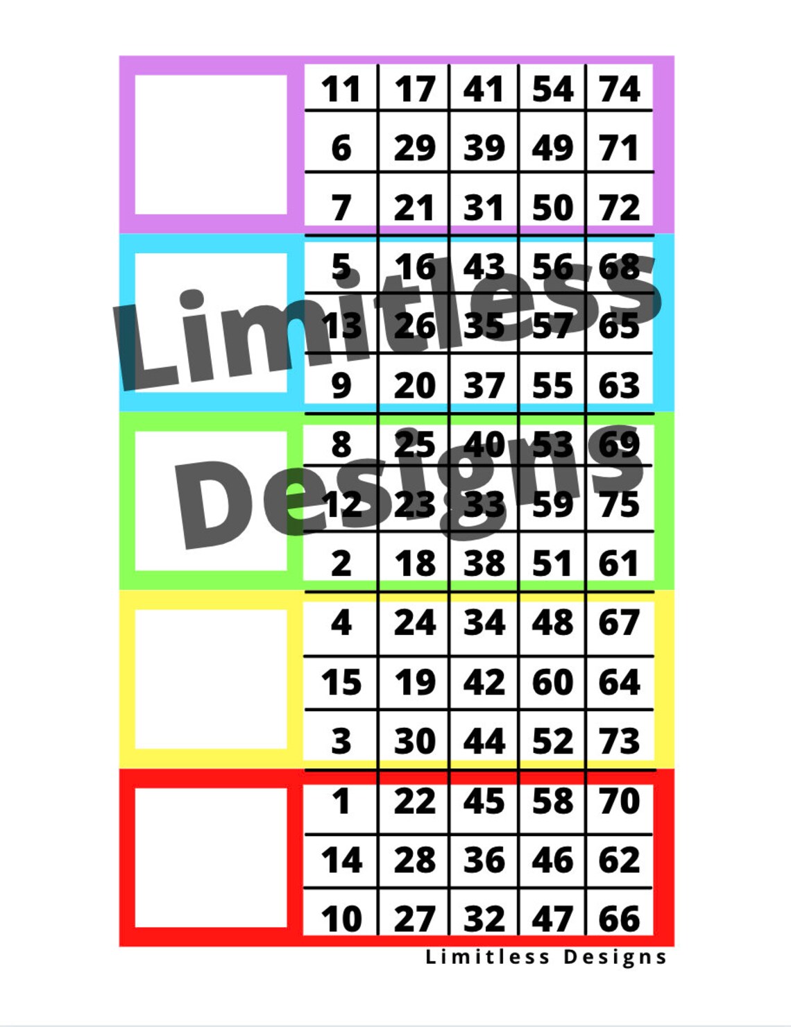 4 Mixed Bingo Blocks - Etsy