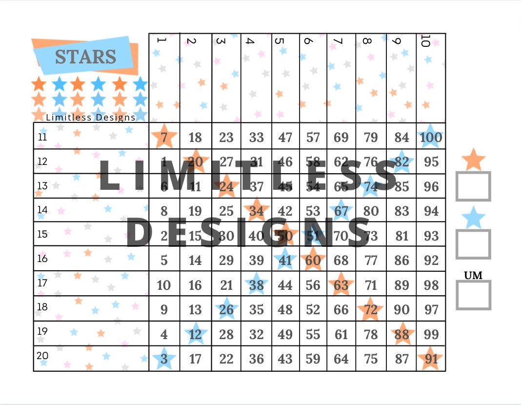 Stars Grid (mixed and Straight) - Etsy