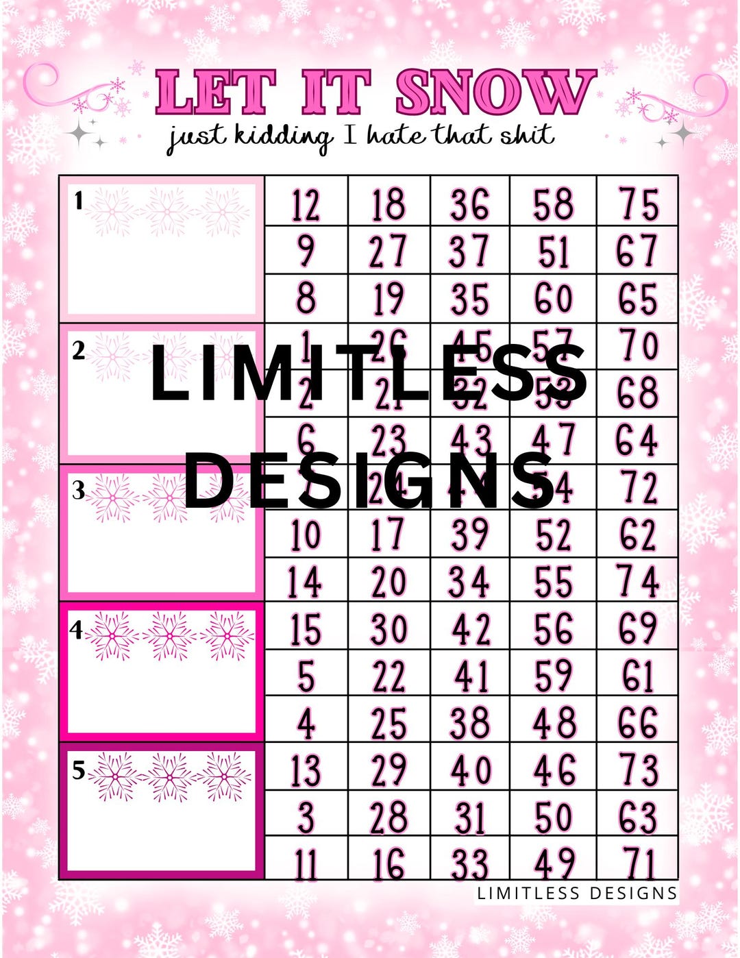 Let It Snow Blocks - Etsy