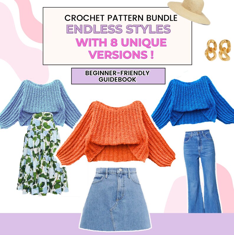 Crochet Pattern Bundle: Mohair Cloud Sweater - Beginner-friendly ...