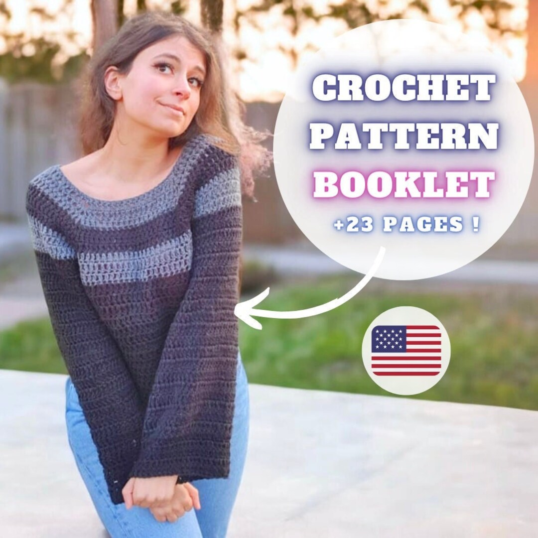 Pattern: Crochet Sweater Charlotte (PDF) for the Size XS to Size XXL ...
