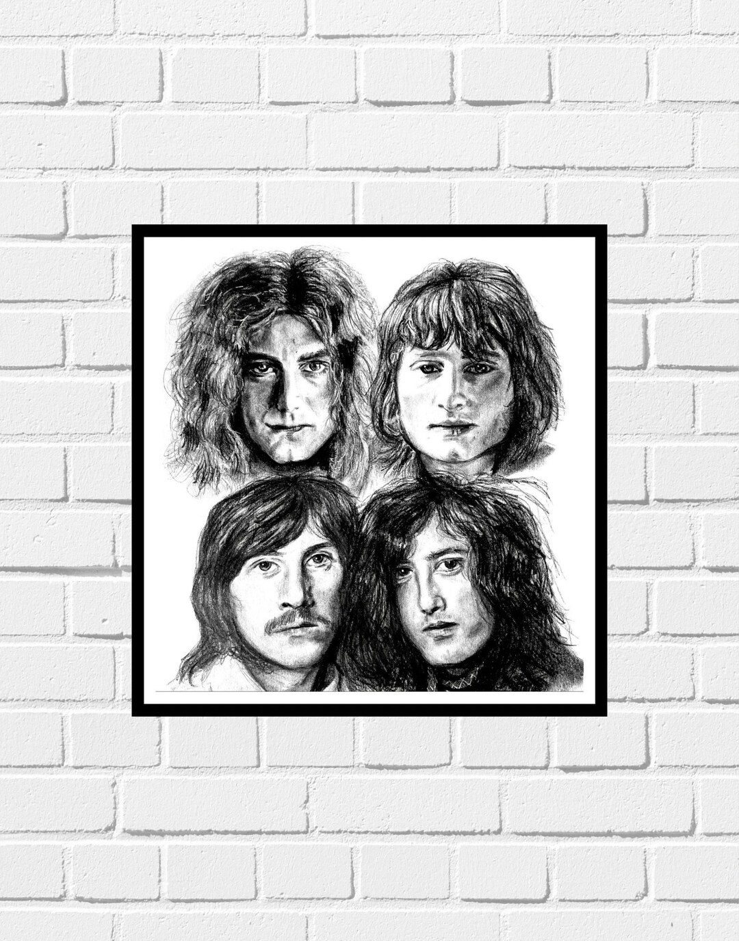 PRINT Led Zeppelin Group Portrait - Etsy