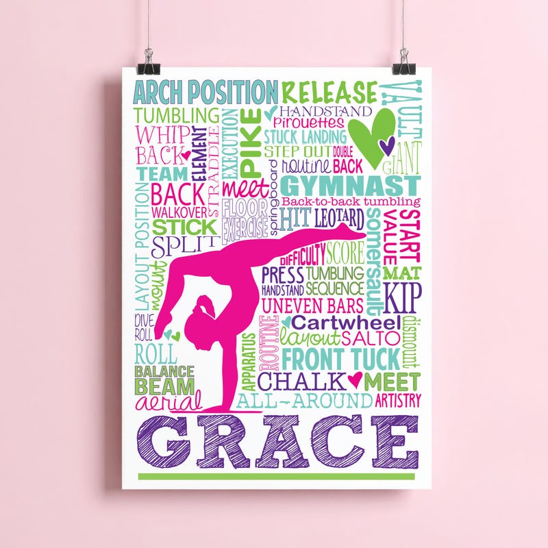 Custom Gymnastic Posters - Etsy