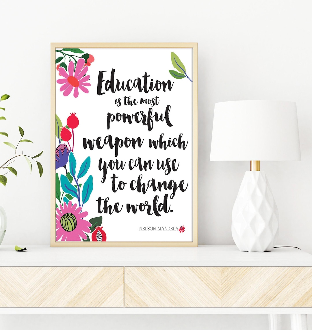 Nelson Mandela Quote Print: Inspirational Classroom Decor - Etsy