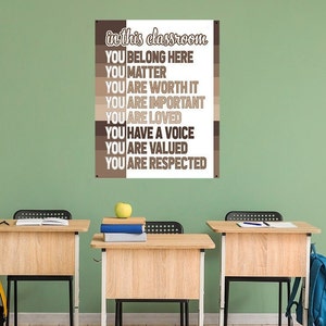 Diversity Inclusion Rainbow Classroom Print- Teacher Appreciation Gift ...