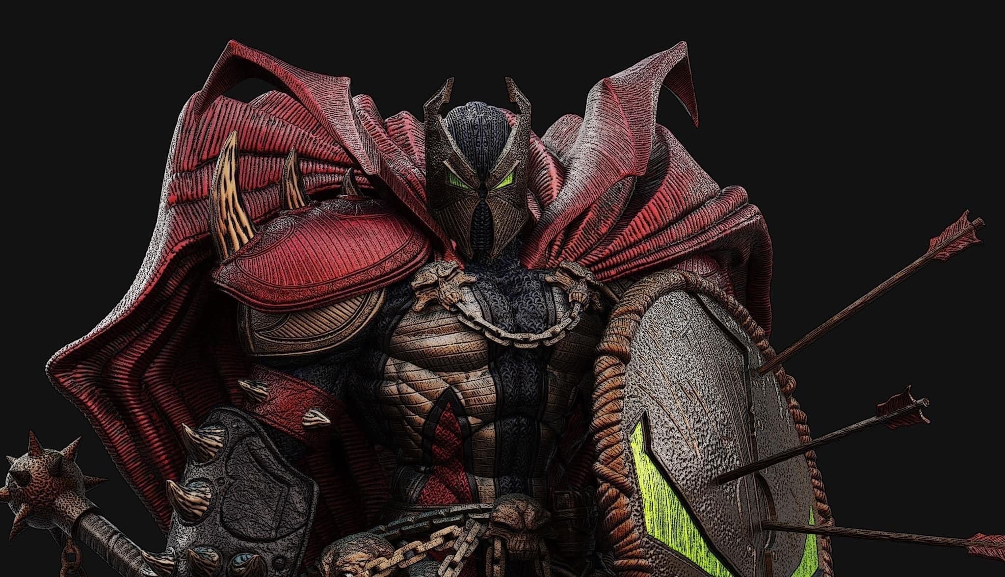 Medieval Spawn - 3D Printed Figure, Fan Art Statue - Etsy