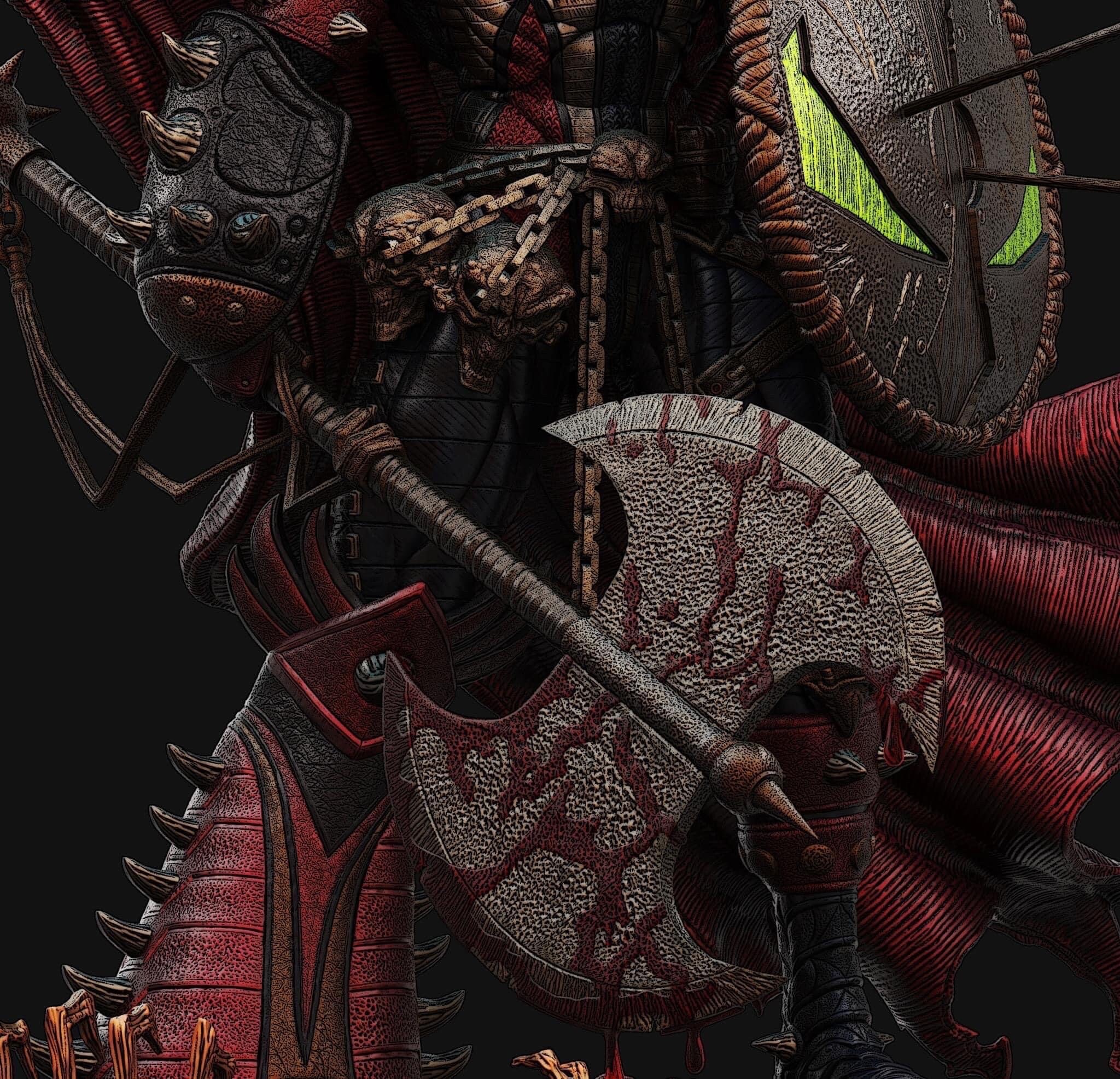 Medieval Spawn - 3D Printed Figure, Fan Art Statue - Etsy