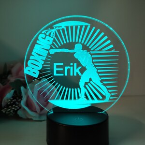 Personalized Boxer Lamp for Fighter, Muaiy Thai, Boxing, Martial Artist ...