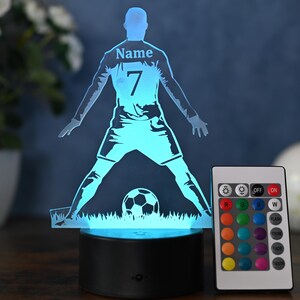 Personalized Soccer Lamp Gift Idea for Soccer Players Kids and Adults ...