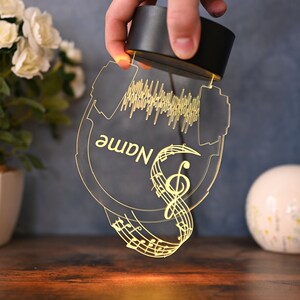 Music Deco LED Lamp, Gift Idea for Music Lover, Decor for Living Room ...