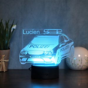 Personalized LED Night Light police Perfect Gift for Police Fans ...
