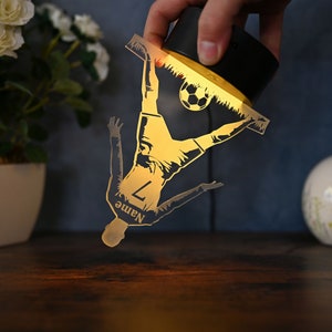 Personalized Soccer Lamp Gift Idea for Soccer Players Kids and Adults ...