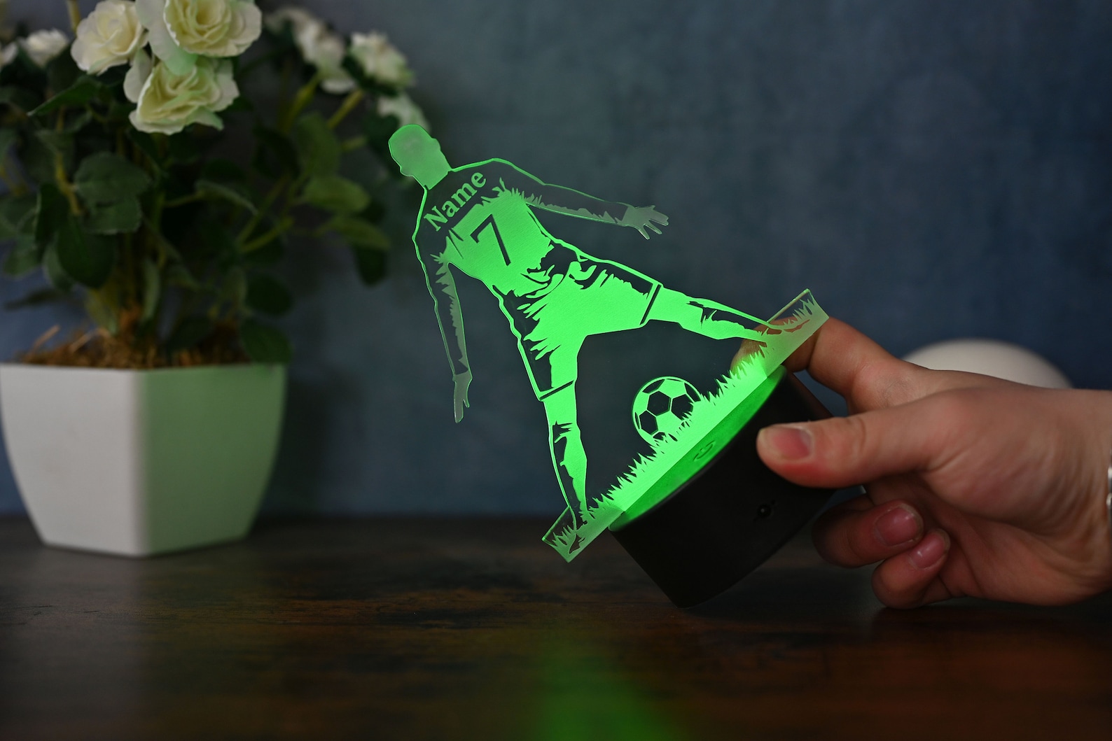 Personalized Soccer Lamp Gift Idea for Soccer Players Kids and Adults ...