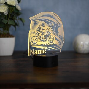 Personalized LED Motorcycle Lamp - Gift for Motorcyclists, Motorcycle ...