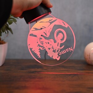 Personalized Motocross Lamp - Dirt Bike LED Night Light, Motocross Gift ...