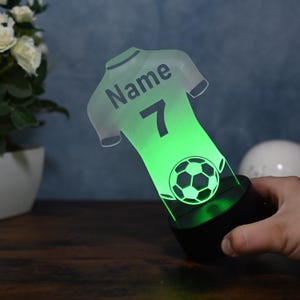 Personalized Soccer Lamp Gift Idea for Soccer Players Kids and Adults ...