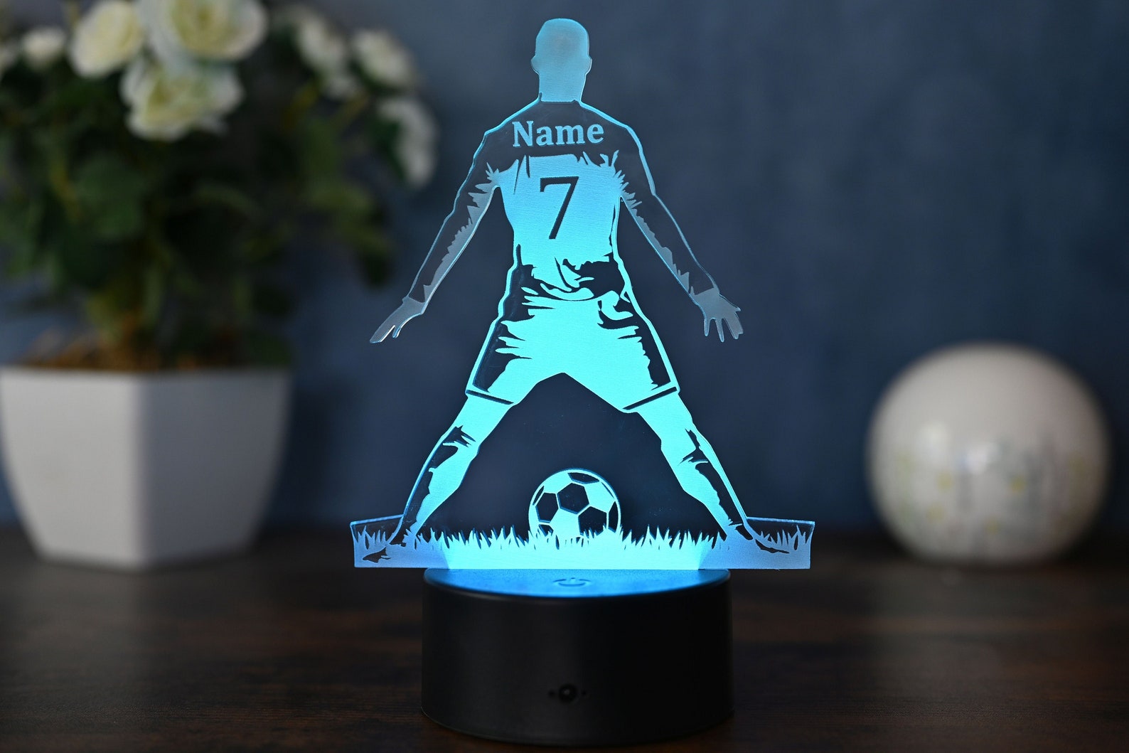 Personalized Soccer Lamp Gift Idea for Soccer Players Kids and Adults ...