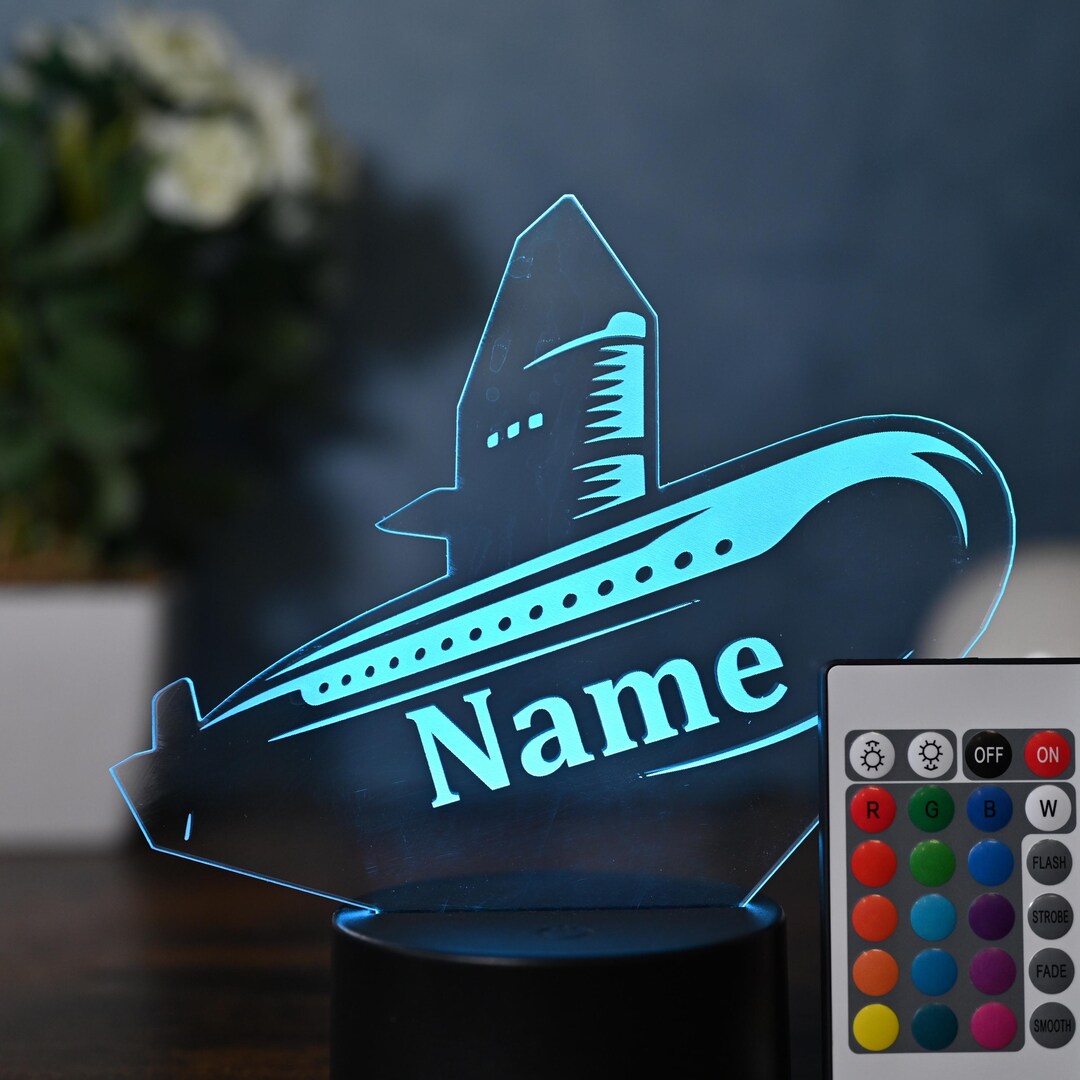 Personalized LED Submarine Lamp - Gift for Submarine Fans, Submarine ...