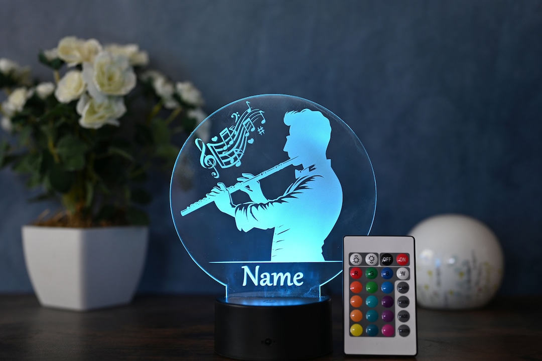 Personalized LED Flute Lamp - Gift for Flute Players, Flute Teachers ...