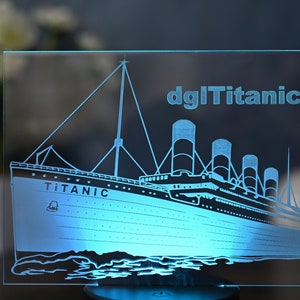 Personalized Titanic LED Table Lamp - Unique Titanic Model Gift for ...