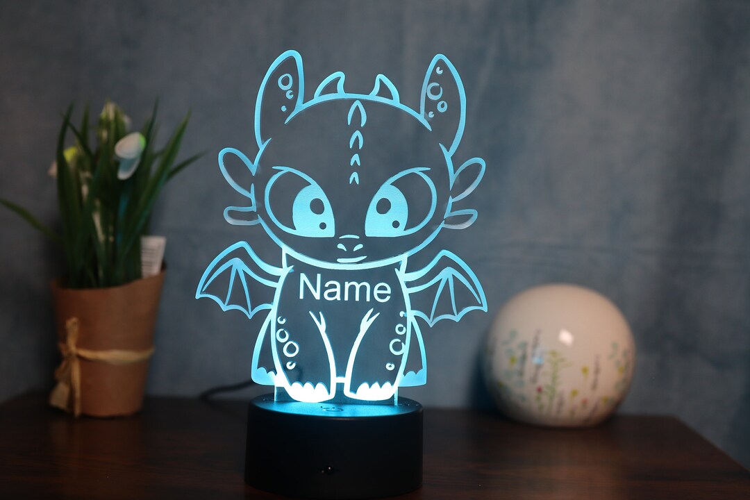 Personalizable Baby Dragon LED Lamp: Magical Decoration for Dragon Fans ...