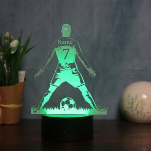 Personalized Soccer Lamp Gift Idea for Soccer Players Kids and Adults ...