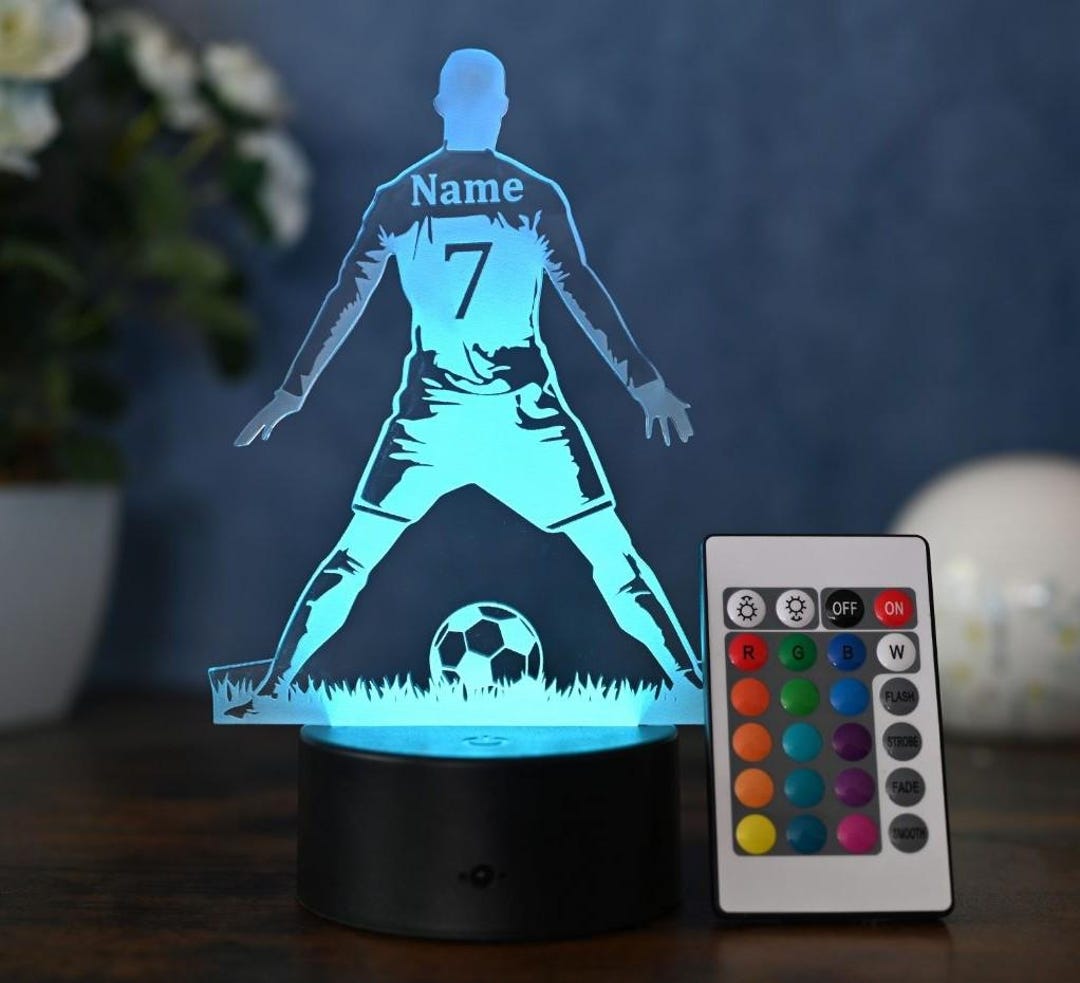 Personalized Soccer Lamp Gift Idea for Soccer Players Kids and Adults ...