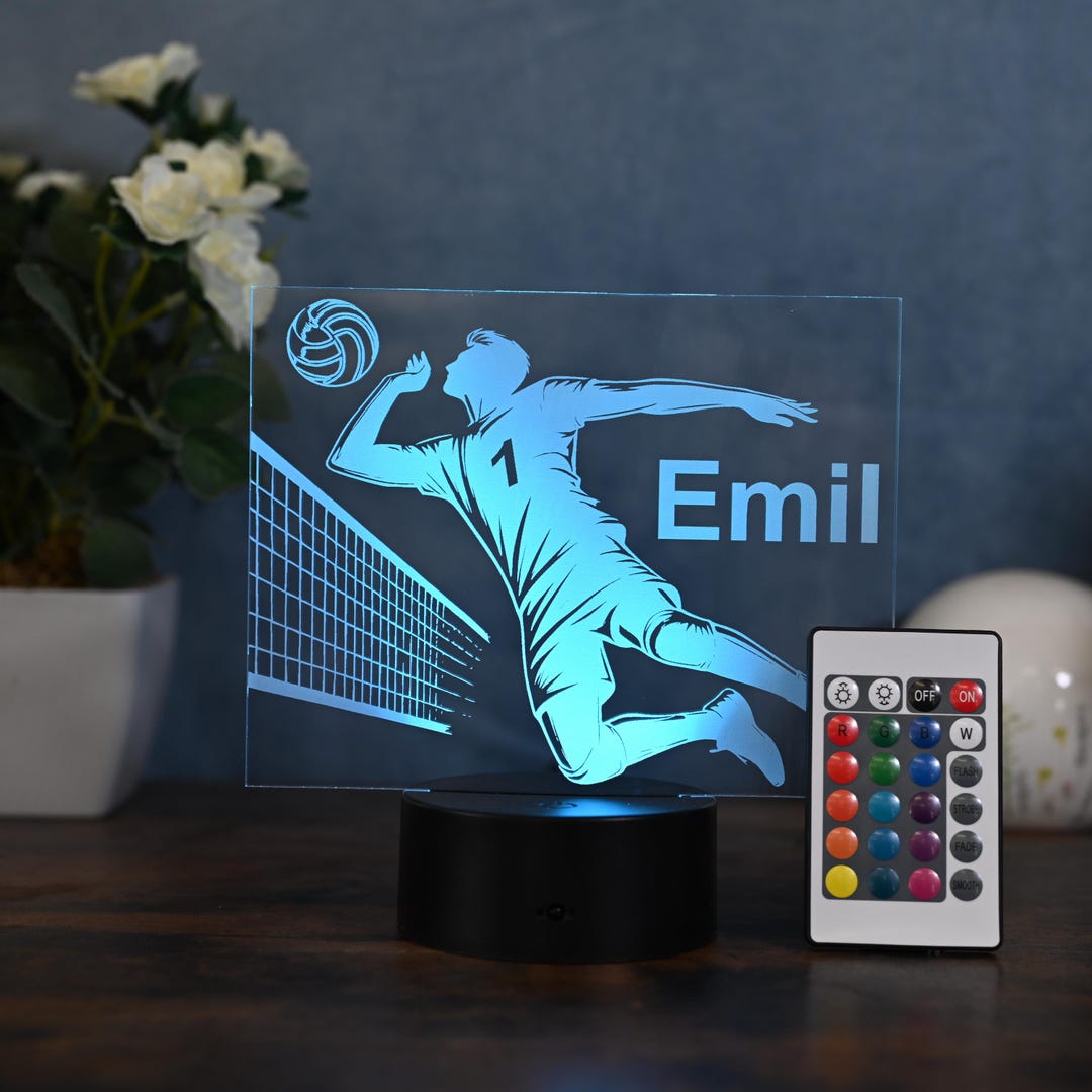 Personalized Volleyball Gift for Volleyball Players as LED Volleyball ...