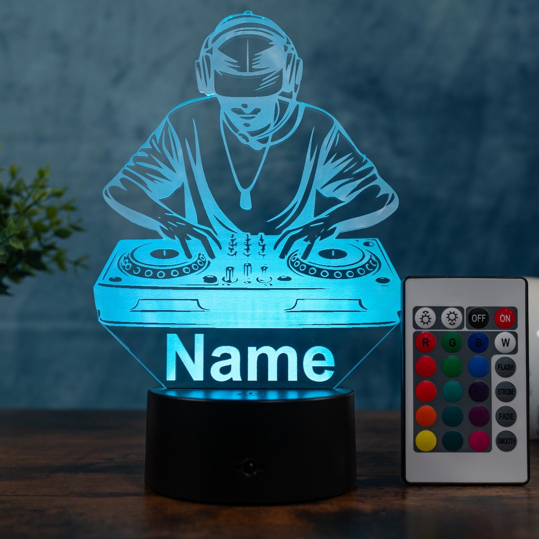 Custom DJ LED Lamp – Unique Gift for Djs, Clubs & Music Lovers ...