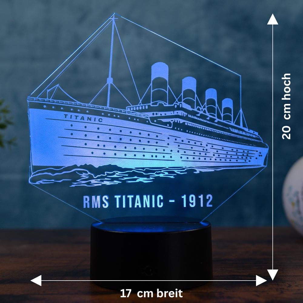 Personalized Titanic LED Table Lamp - Unique Titanic Model Gift for ...