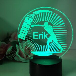 Personalized Boxer Lamp for Fighter, Muaiy Thai, Boxing, Martial Artist ...