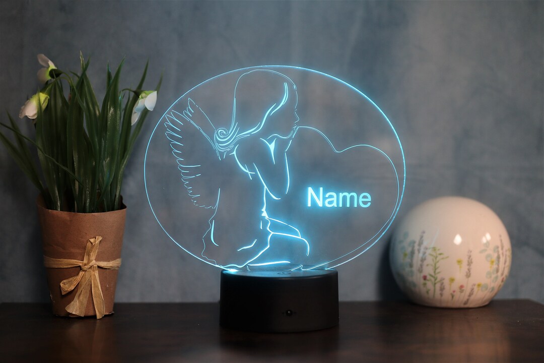 Guardian Angel Personalized Night Light, Sleep Light for Kids and ...
