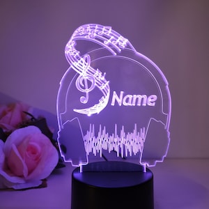 Music Deco LED Lamp Gift Idea for Music Lover Decor for - Etsy