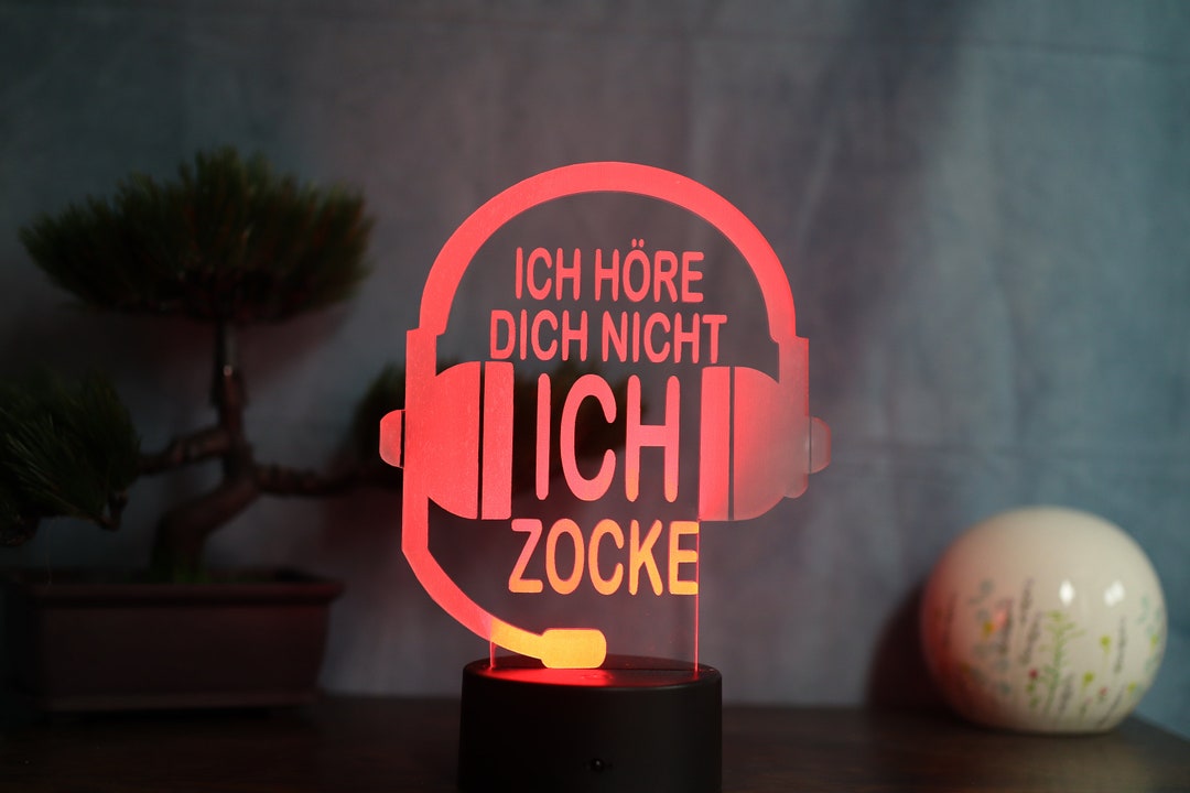 Gaming deko Lampe Schreibtisch Dekoration, Geschenkidee für Gamer ...