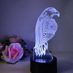 LED Table Lamp in Eagle Design as Night Light and Decoration - Etsy