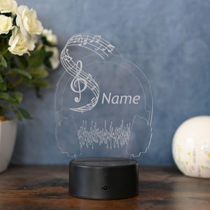 Music Deco LED Lamp, Gift Idea for Music Lover, Decor for Living Room ...