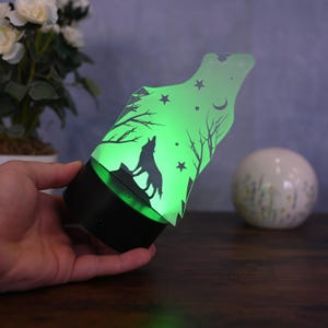 Wolf LED Lamp - Wolf Gift, Decoration for Wolf Lovers as LED Wolf Night ...