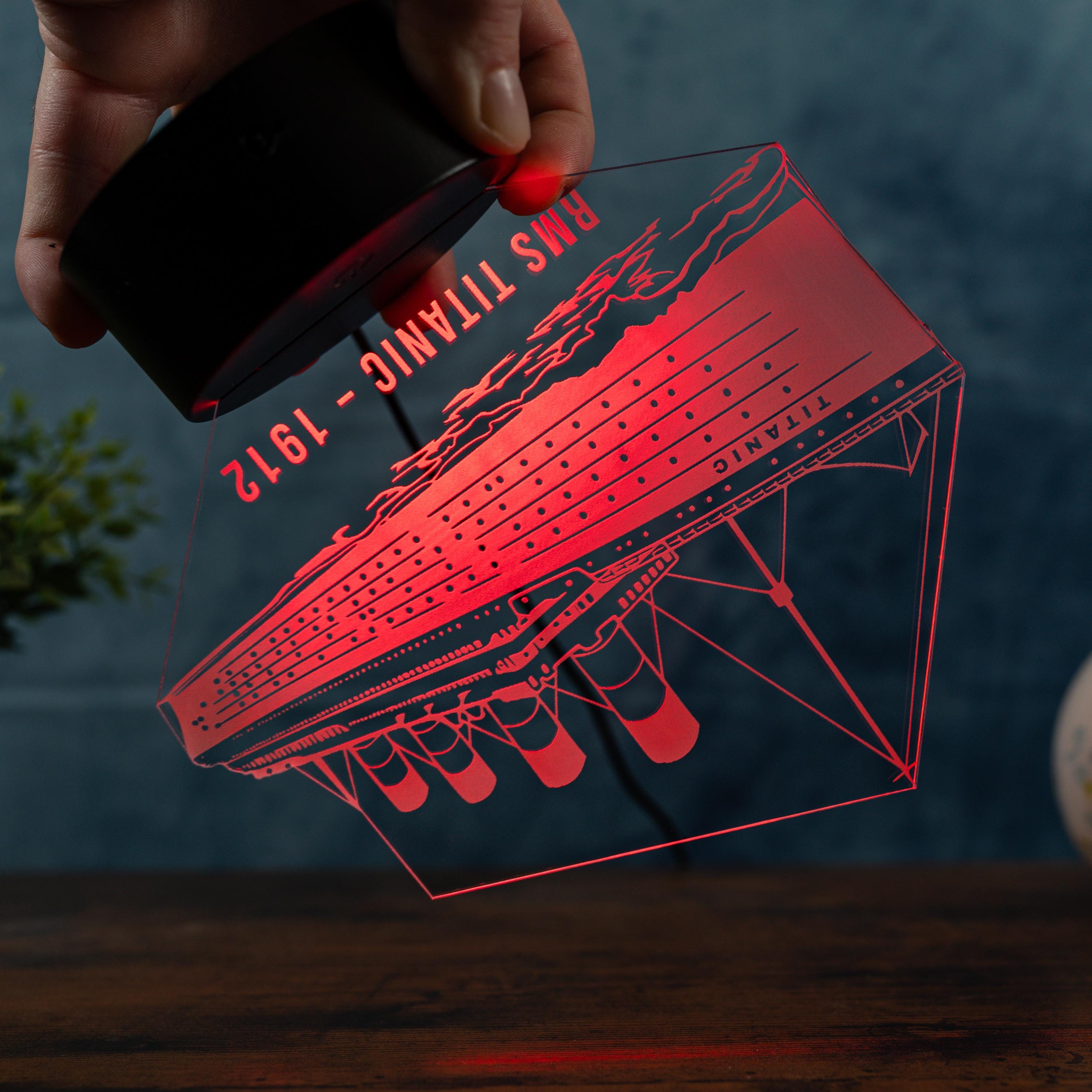 Personalized Titanic LED Table Lamp - Unique Titanic Model Gift for ...