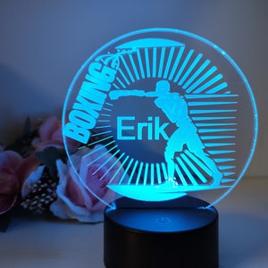 Personalized Boxer Lamp for Fighter, Muaiy Thai, Boxing, Martial Artist ...
