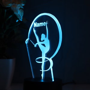 Personalized LED Table Lamp With Gymnast Motif the Perfect Gift for ...