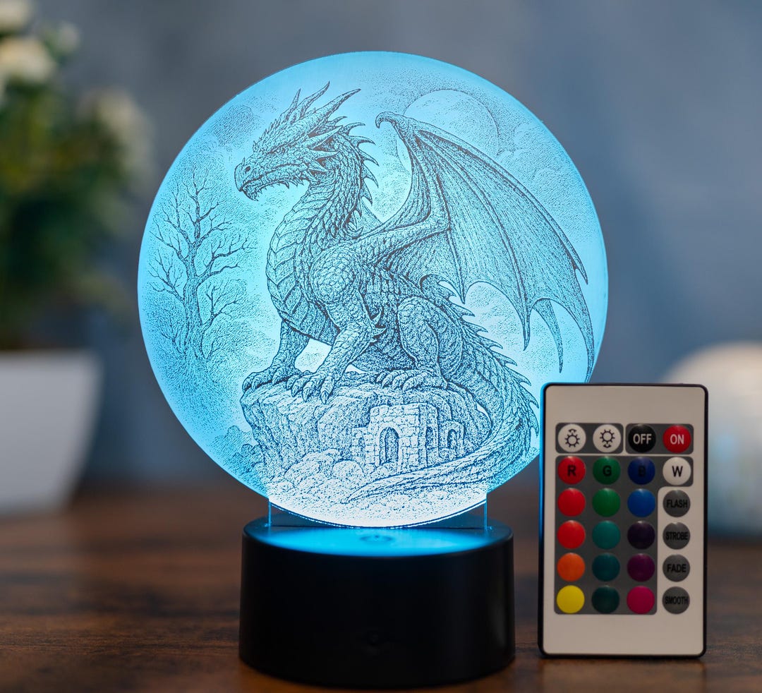 Dragon Lamp LED Lamp as Table Deco, Night Light, Sleep Light Deco ...